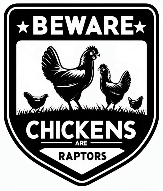 Sign: BEWARE: Chickens are raptors by Nina Máčová | Download free STL ...