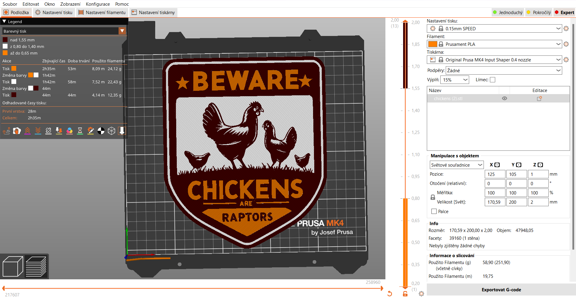 Sign: BEWARE: Chickens are raptors by Nina Máčová | Download free STL ...