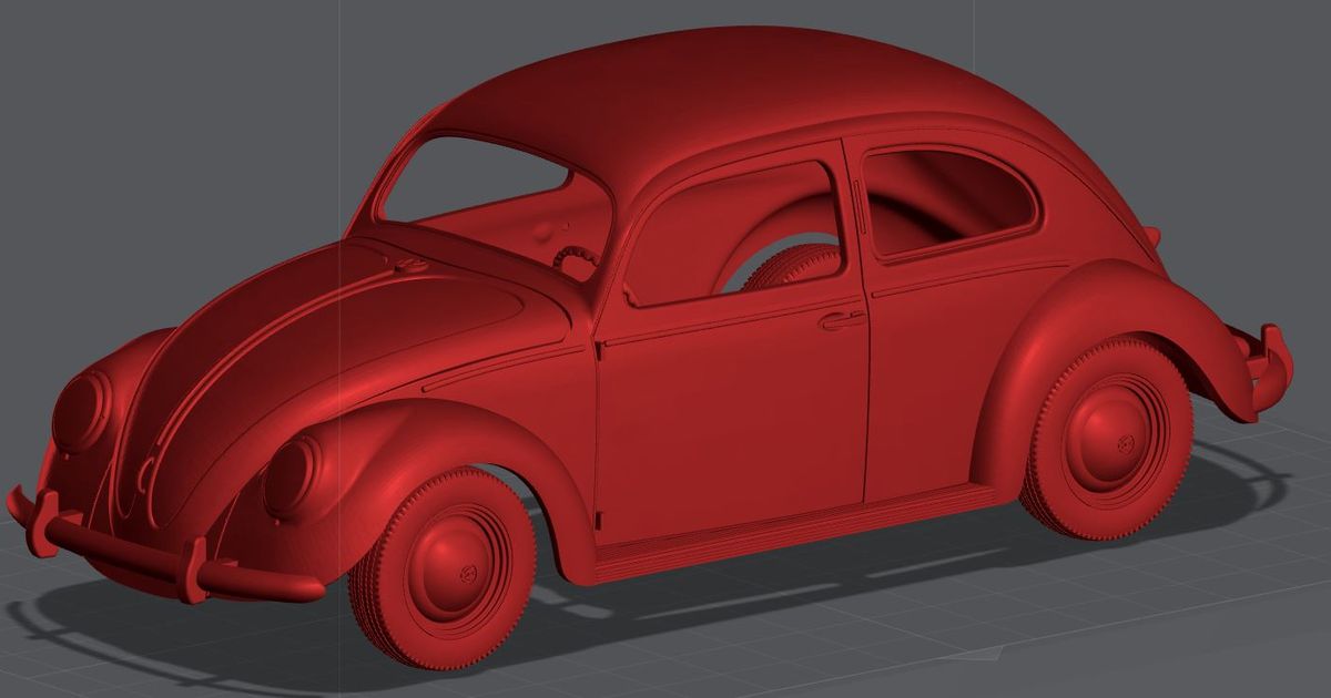 VW Beetle Split Window by walid khier | Download free STL model ...