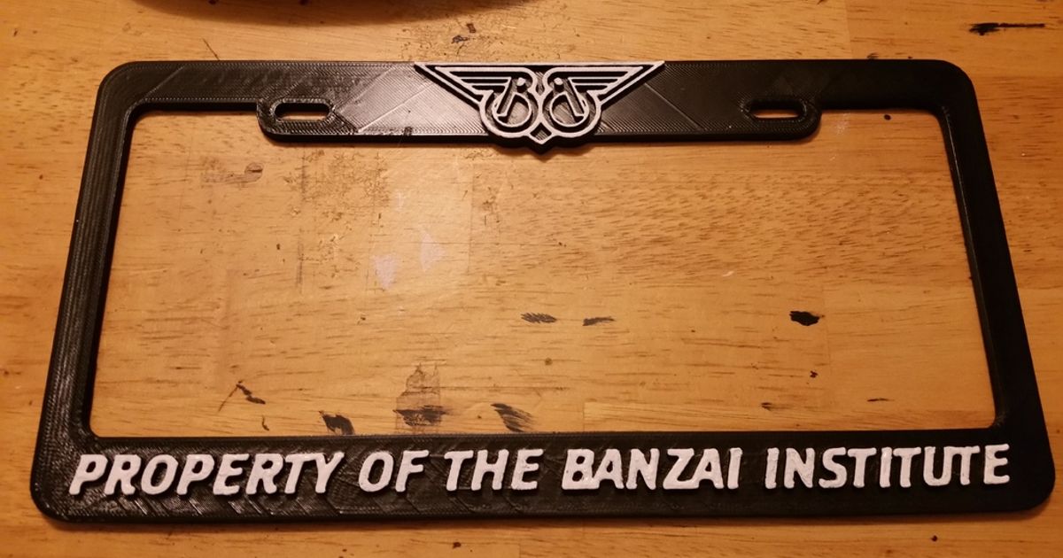 Banzai Institute License Plate Frame, Buckaroo Banzai by Becker Thorne ...