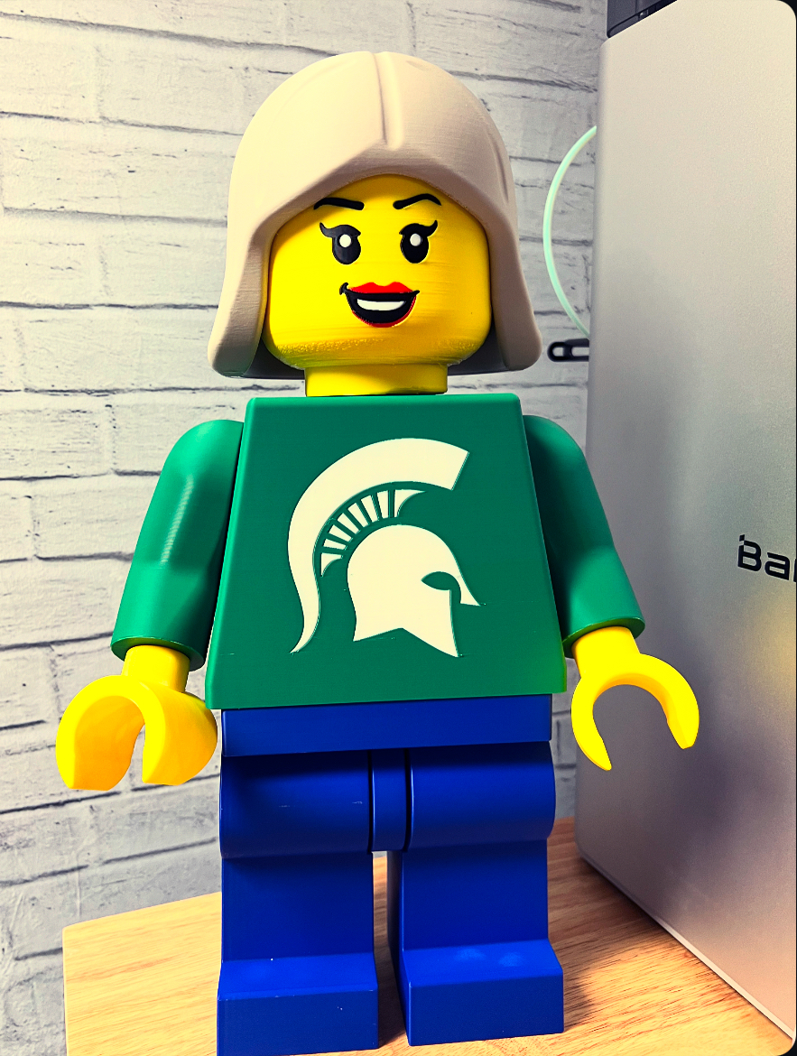 Lego-like Brick Woman Mega Minifigure - Head only (female, girl, lady ...
