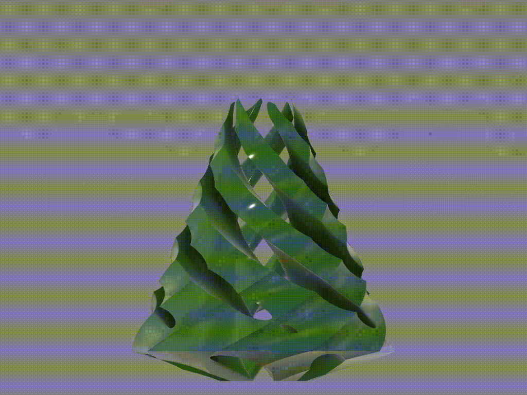 Christmas Tree vortex illusion v1.4 - single extruder / color by toni ...