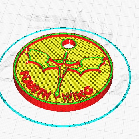 Fourth Wing Keychain von Petronel Schoeman | Kostenloses STL-Modell ...