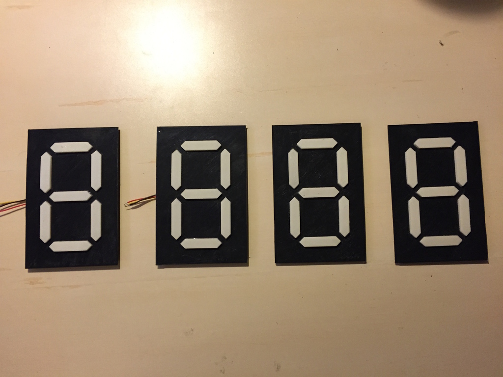 7 Segment Neopixel Clock By Wgbartley Download Free Stl