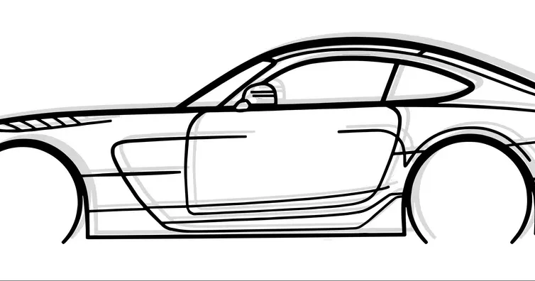 Wall art - Silhouette Mercedes AMG-GT by 3d tisk - Sam | Download free ...