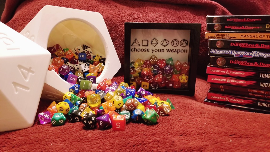 3D Printed DnD Dice Shadow Box by Becker Thorne | Download free STL ...