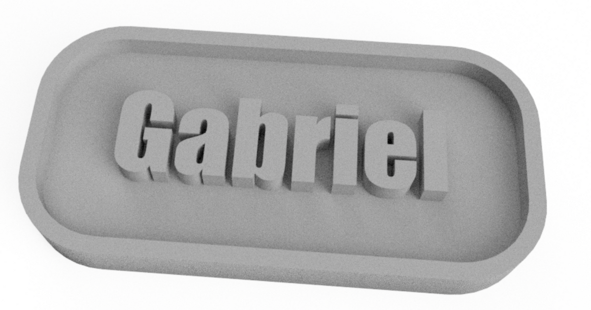 Simple Name Tag by CyrilK | Download free STL model | Printables.com