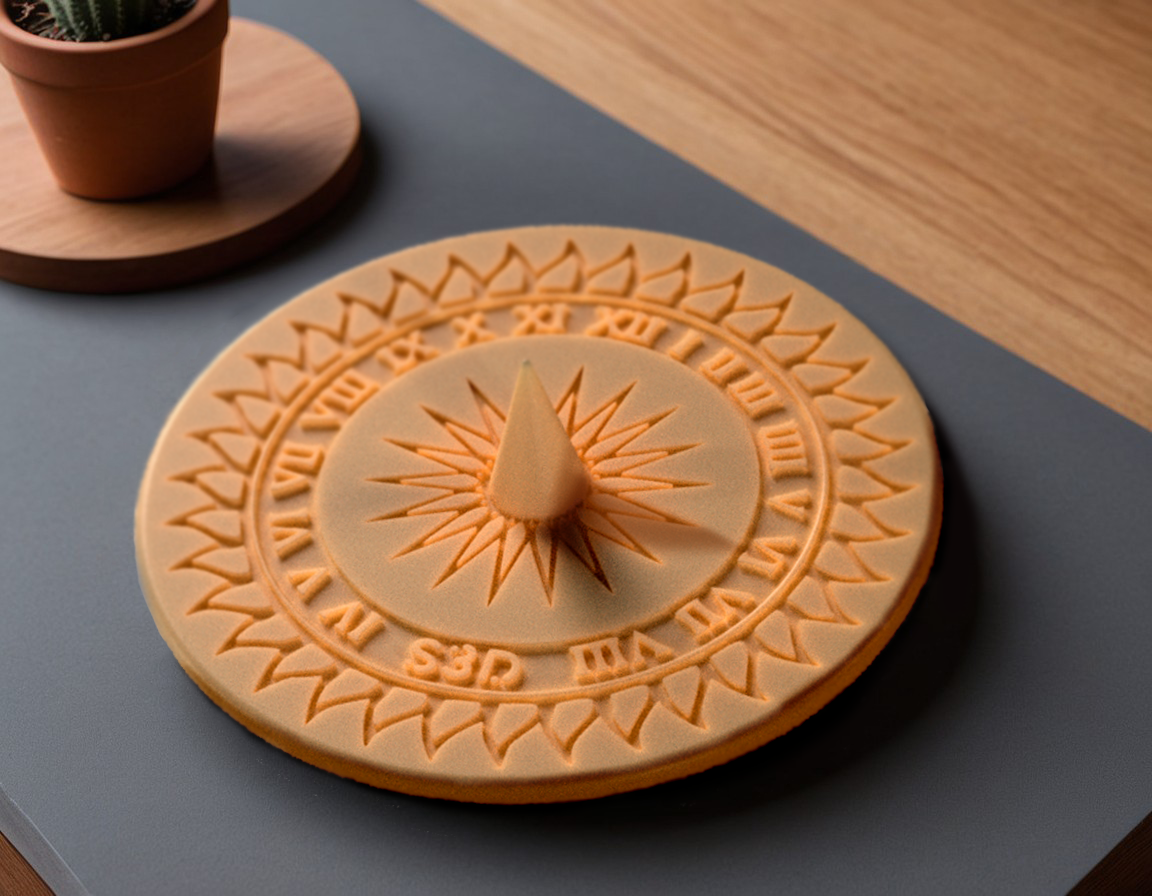 Minimalist Retro Sundial Ecuatorial by S3D | Download free STL model ...