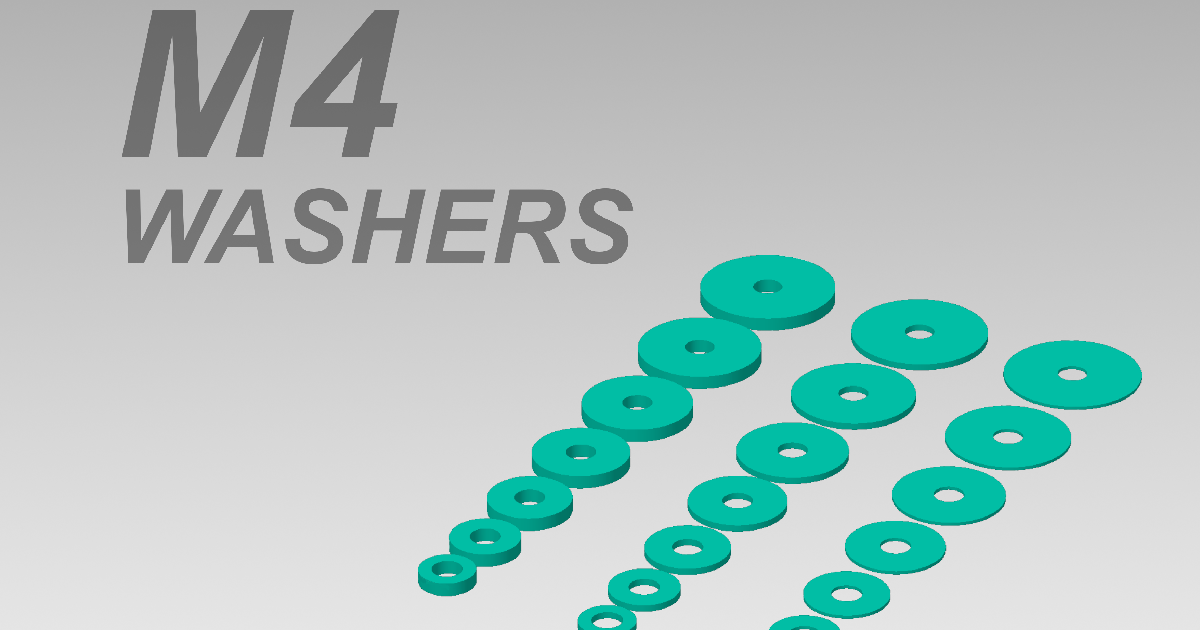 M4 washer collection by ART TOO | Download free STL model | Printables.com