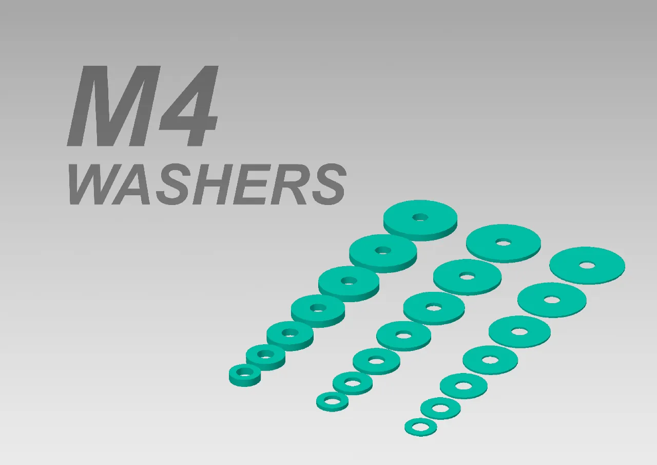 M4 washer collection by ART TOO | Download free STL model | Printables.com