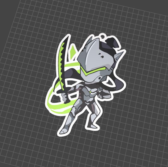 Llavero overwatch Genji by Pacheco | Download free STL model ...