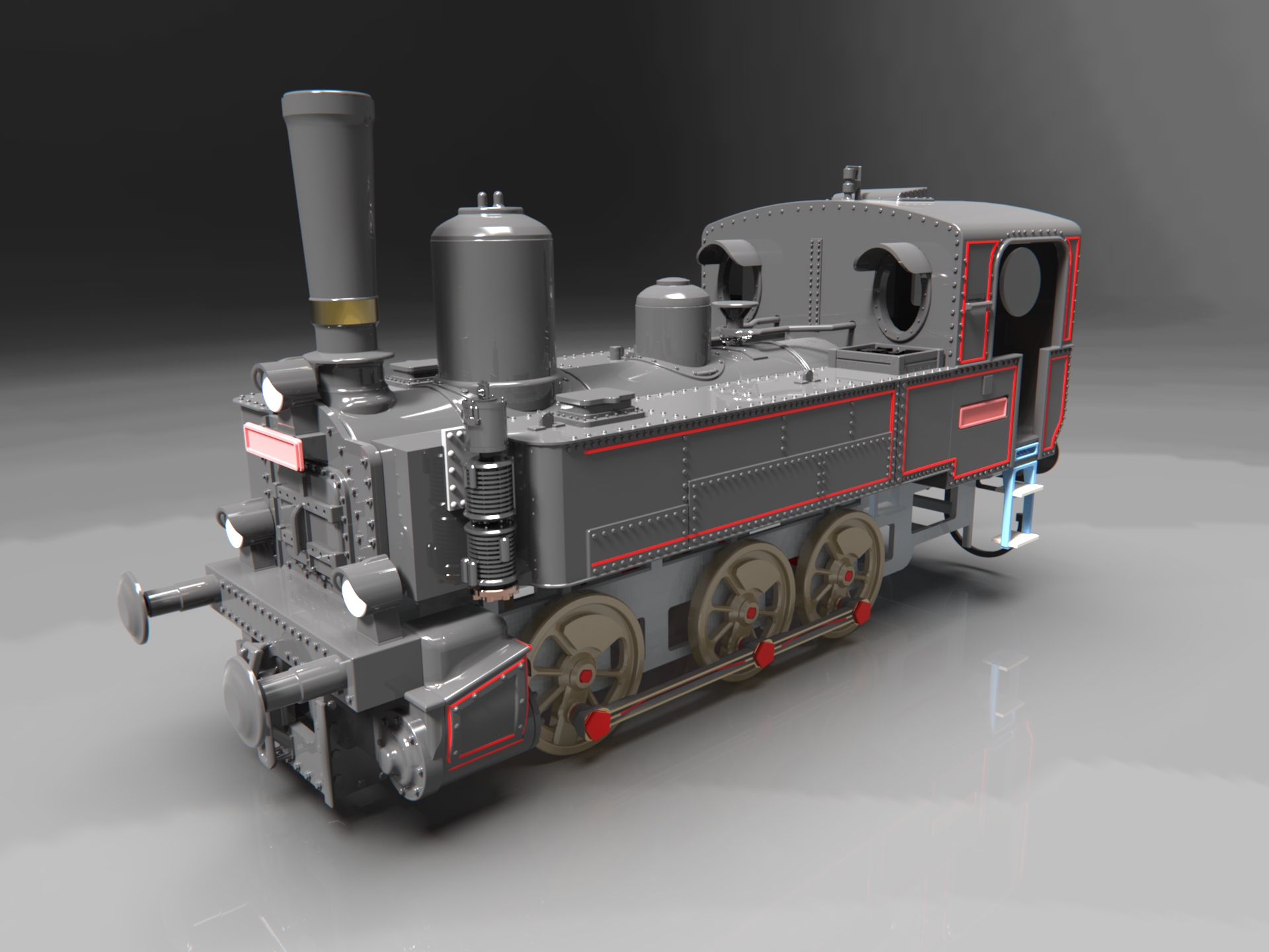 Steam Locomotive 310.0134 [1:25] by Honza_Zik | Download free STL model ...