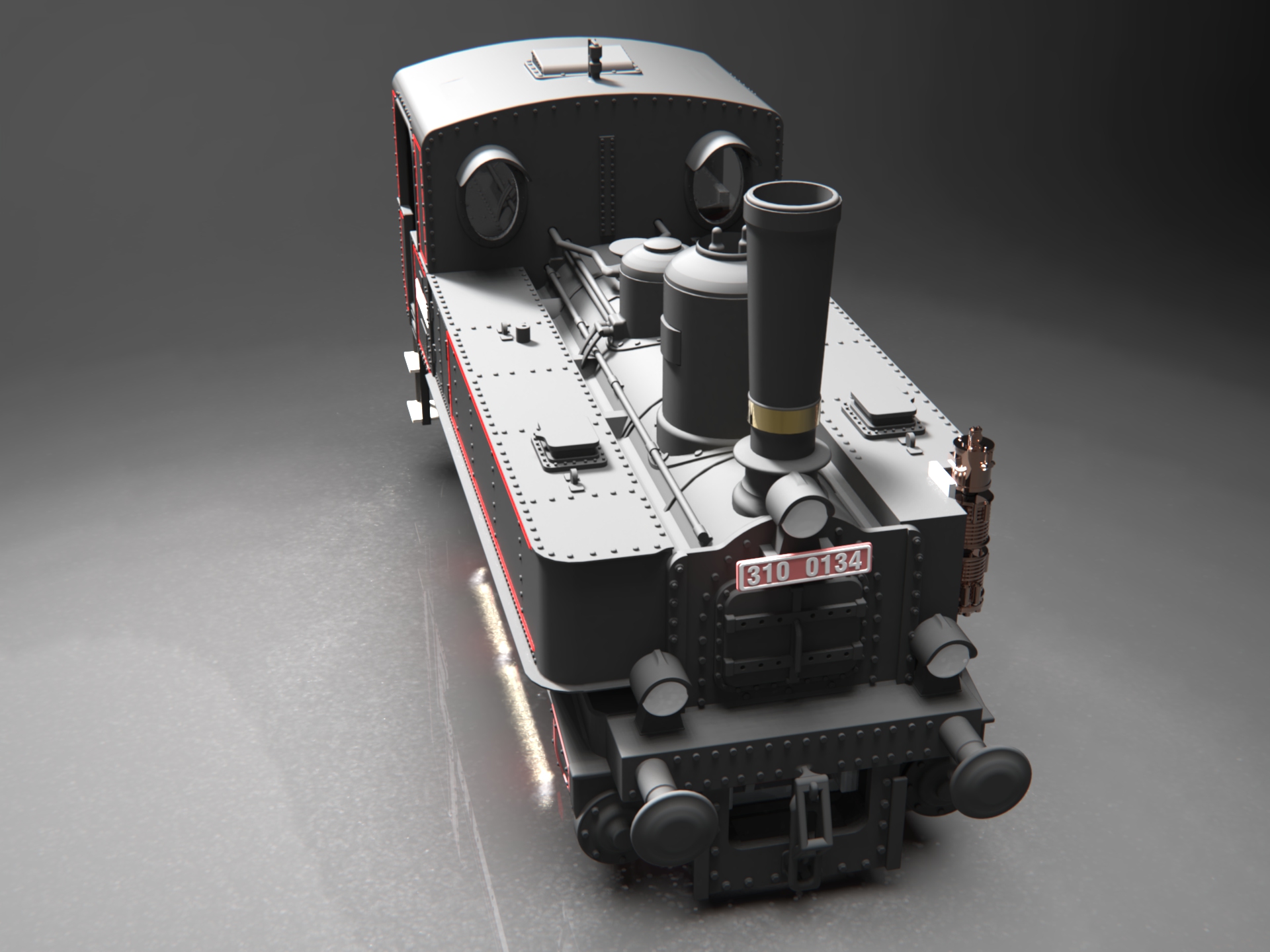 Steam Locomotive 310.0134 [1:25] by Honza_Zik | Download free STL model ...