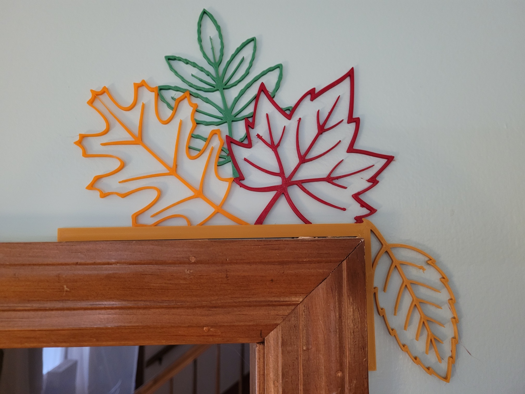 Fall Leaf Door Topper Decoration by grizzie17 | Download free STL model ...
