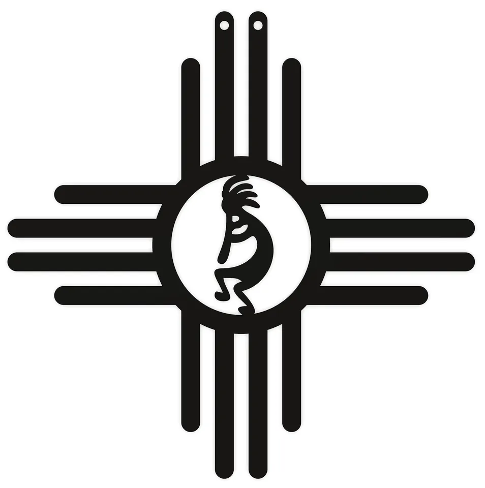 Kokopelli Zia (New Mexican / Southwestern Art) by Steve | Download free ...