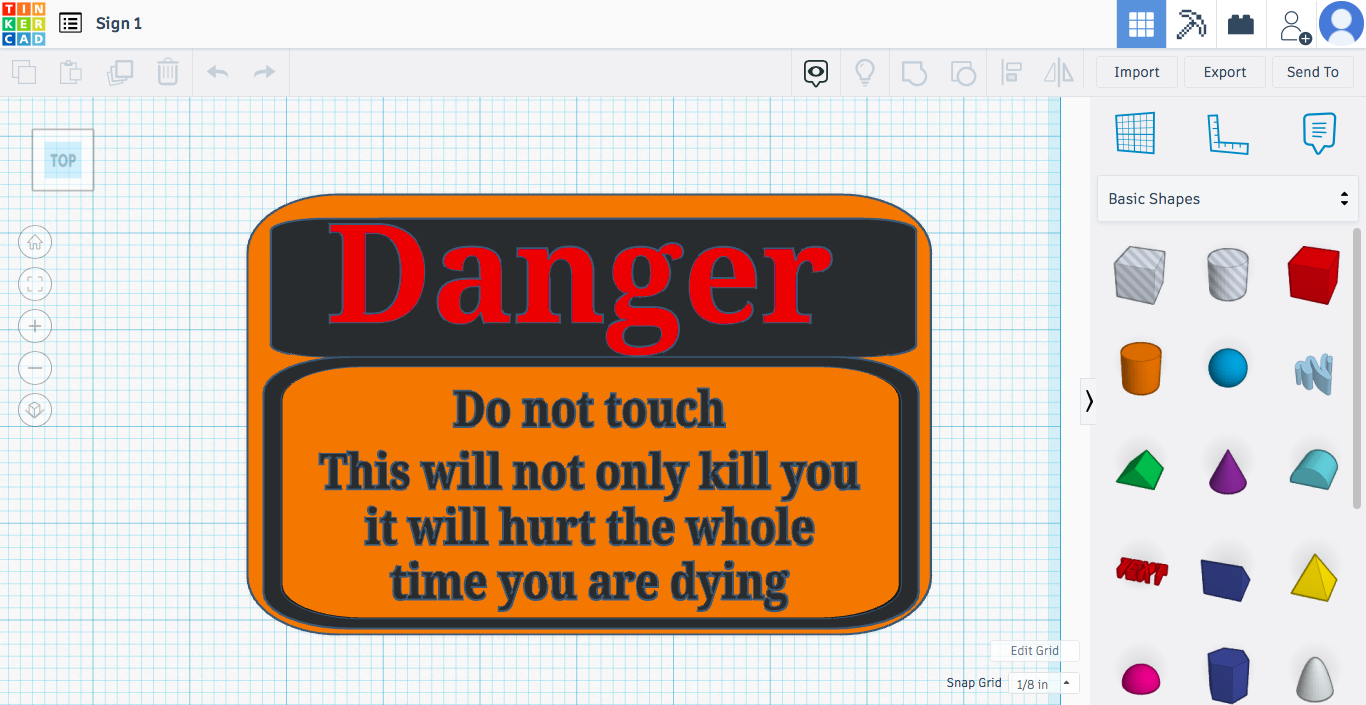 Danger sign by Bhadi | Download free STL model | Printables.com