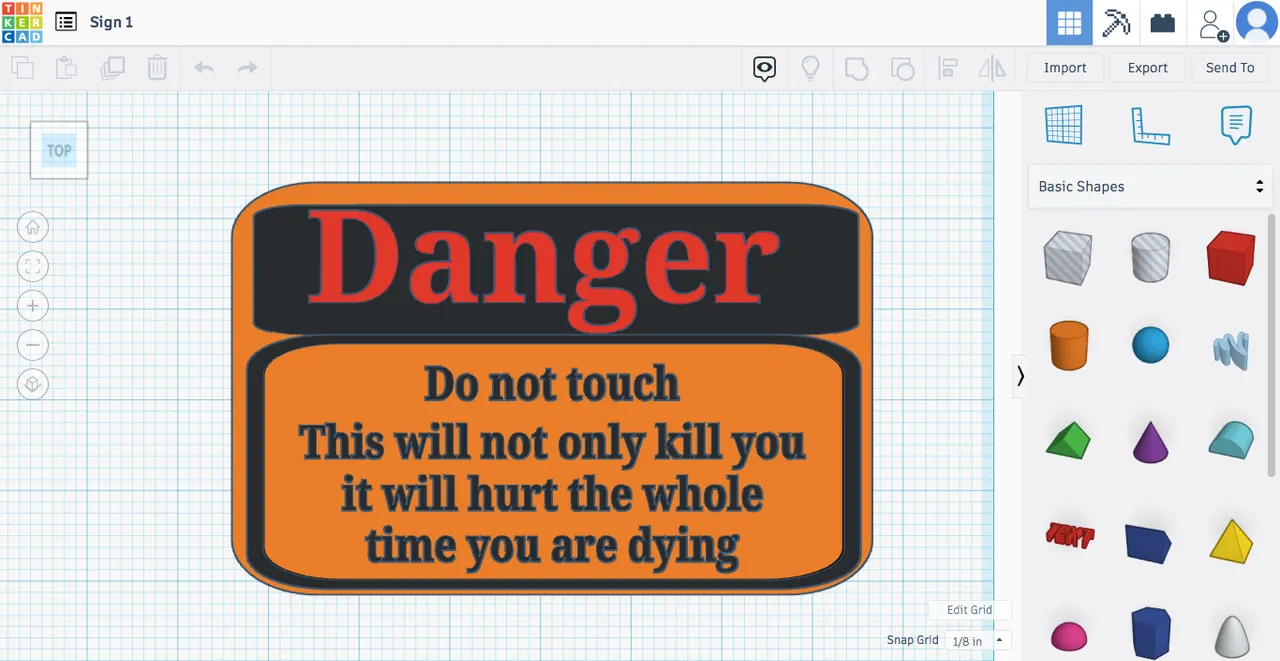 Danger sign by Bhadi | Download free STL model | Printables.com