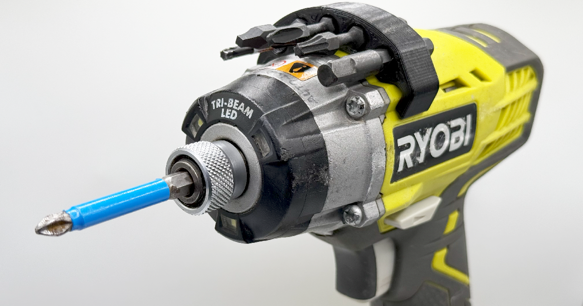 Bit Mount for 18v Ryobi Impact Driver by automontronic | Download free ...