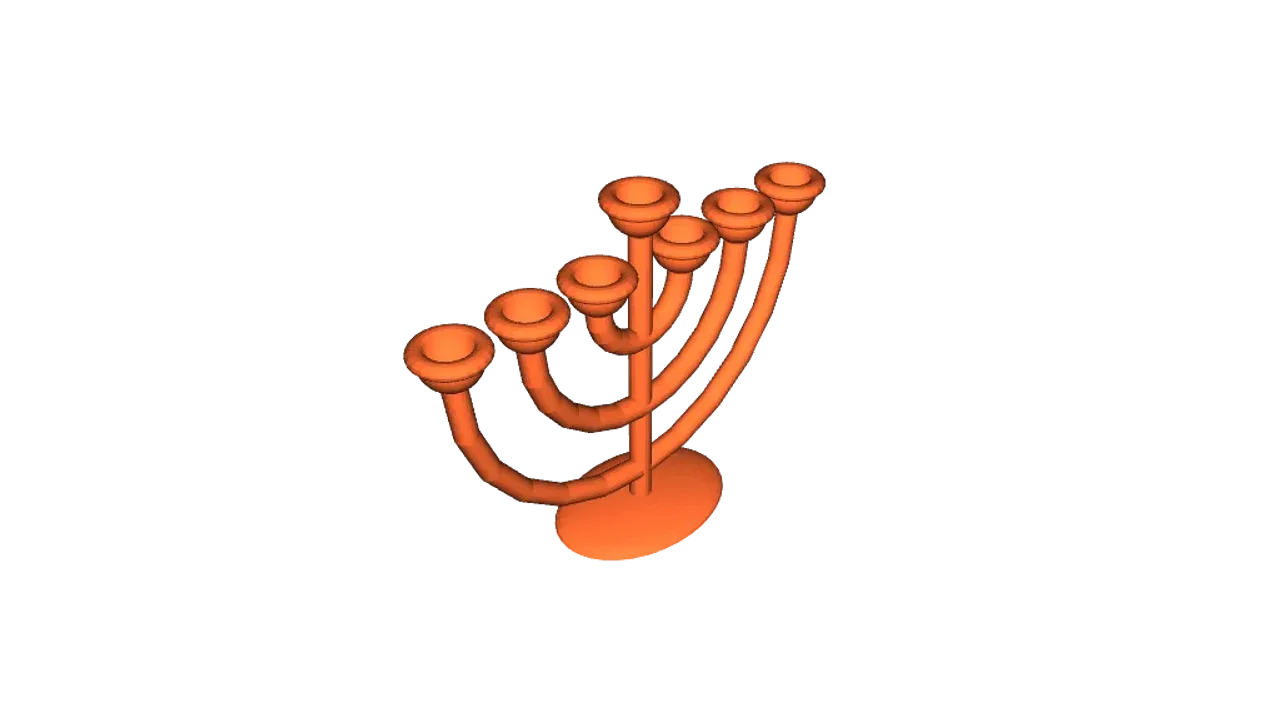 menorah by Jonah | Download free STL model | Printables.com