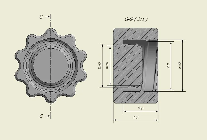 Icebox drain cap (plus bubbler cap) by Big Merona | Download free STL ...