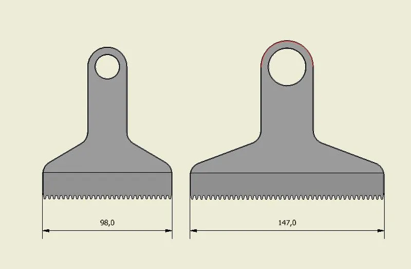 Notched trowel by Big Merona | Download free STL model | Printables.com