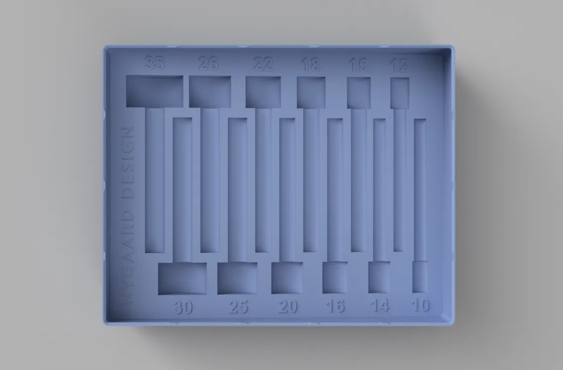Gridfinity Forstner Bit Organizer 4x5x6 by Nygaard Design | Download ...
