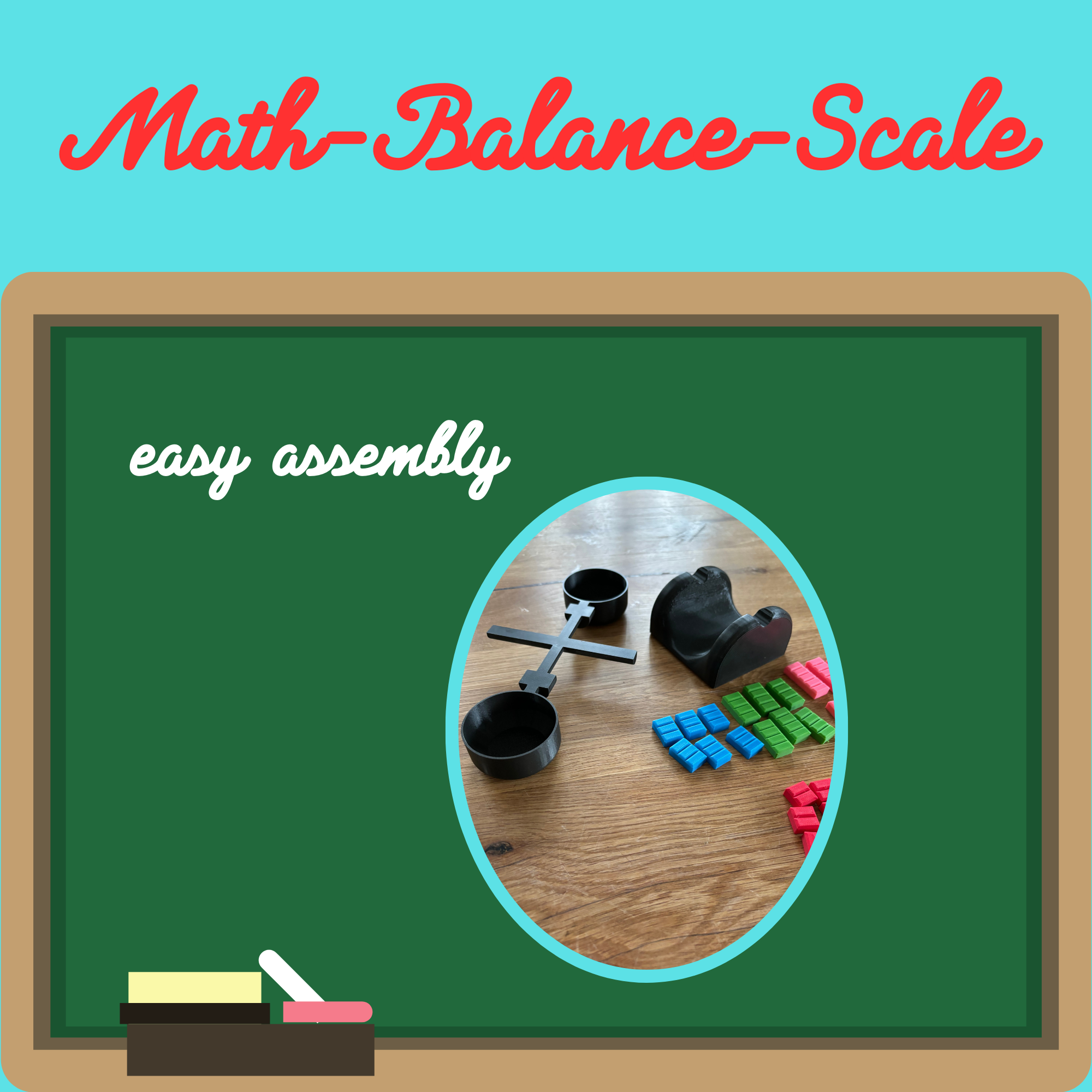 Math-Balance-Scale/Zahlenwaage by Kutte | Download free STL model ...