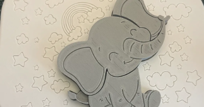 Happy Elephant - insert puzzle for kids by ideat0m | Download free STL ...