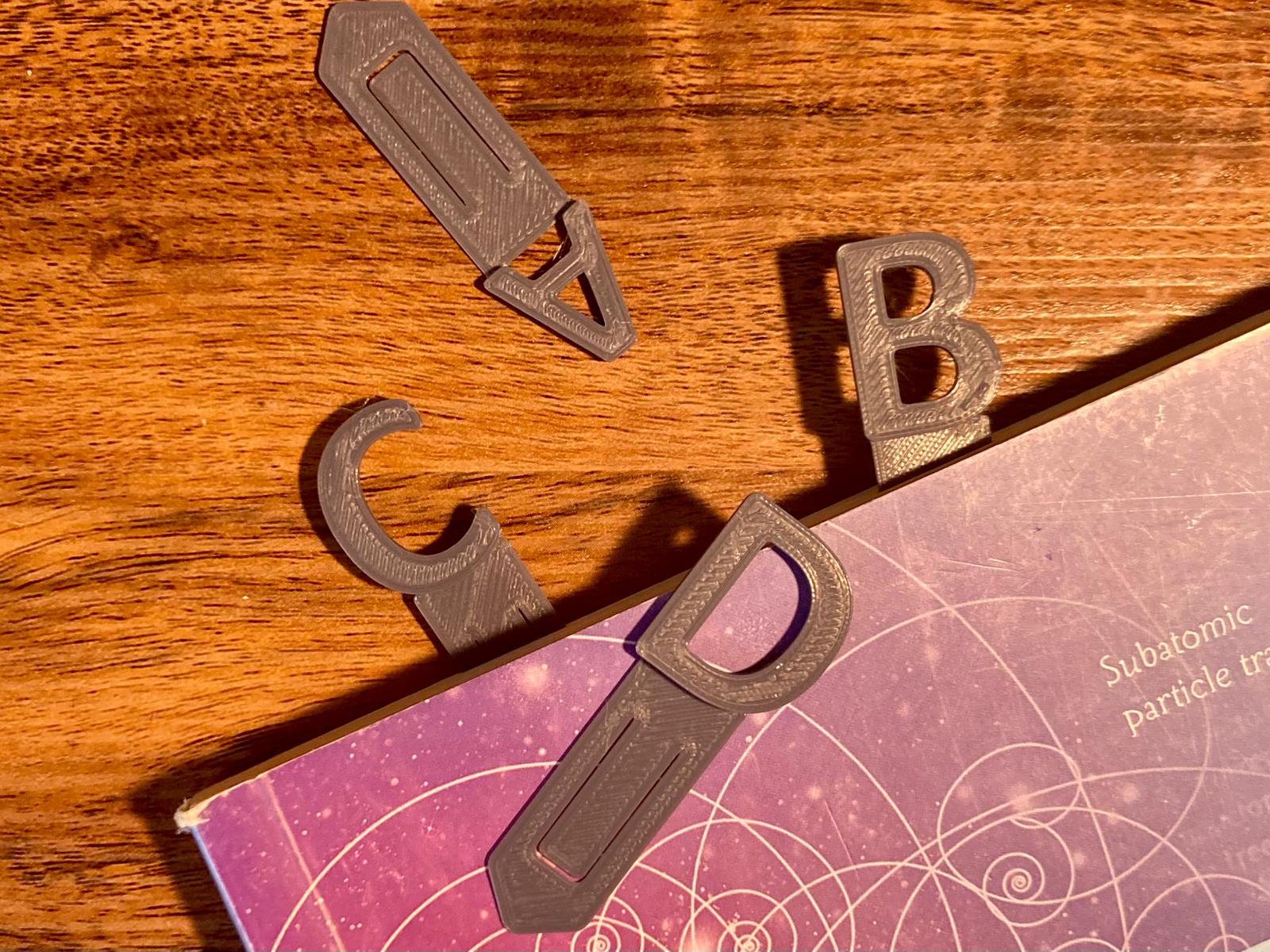 Letter Bookmark ( Custom Names ) by AdamMakesStuff | Download free STL ...