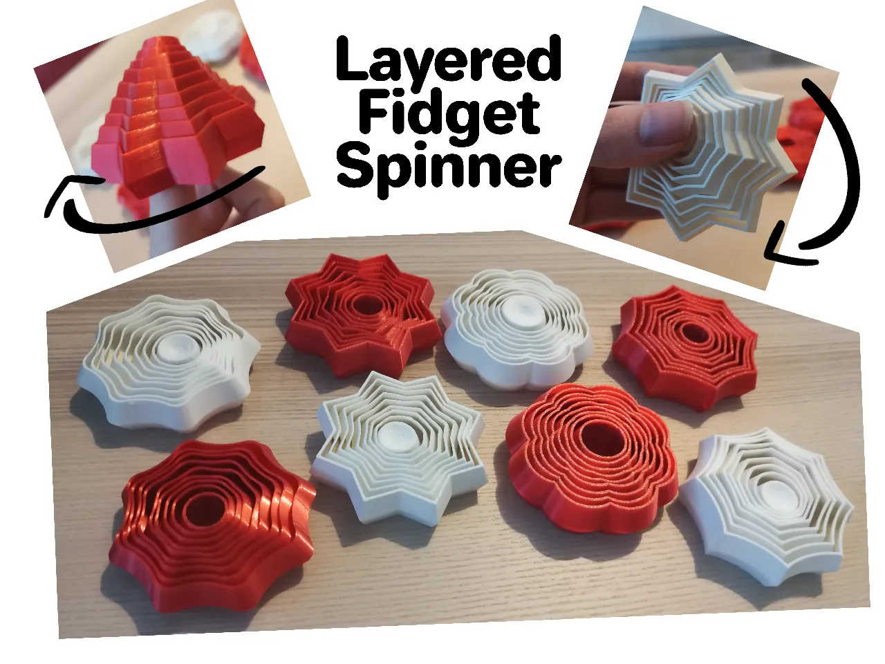 Layered Fidget Spinner Collection (8 variations) by Xipit | Download ...