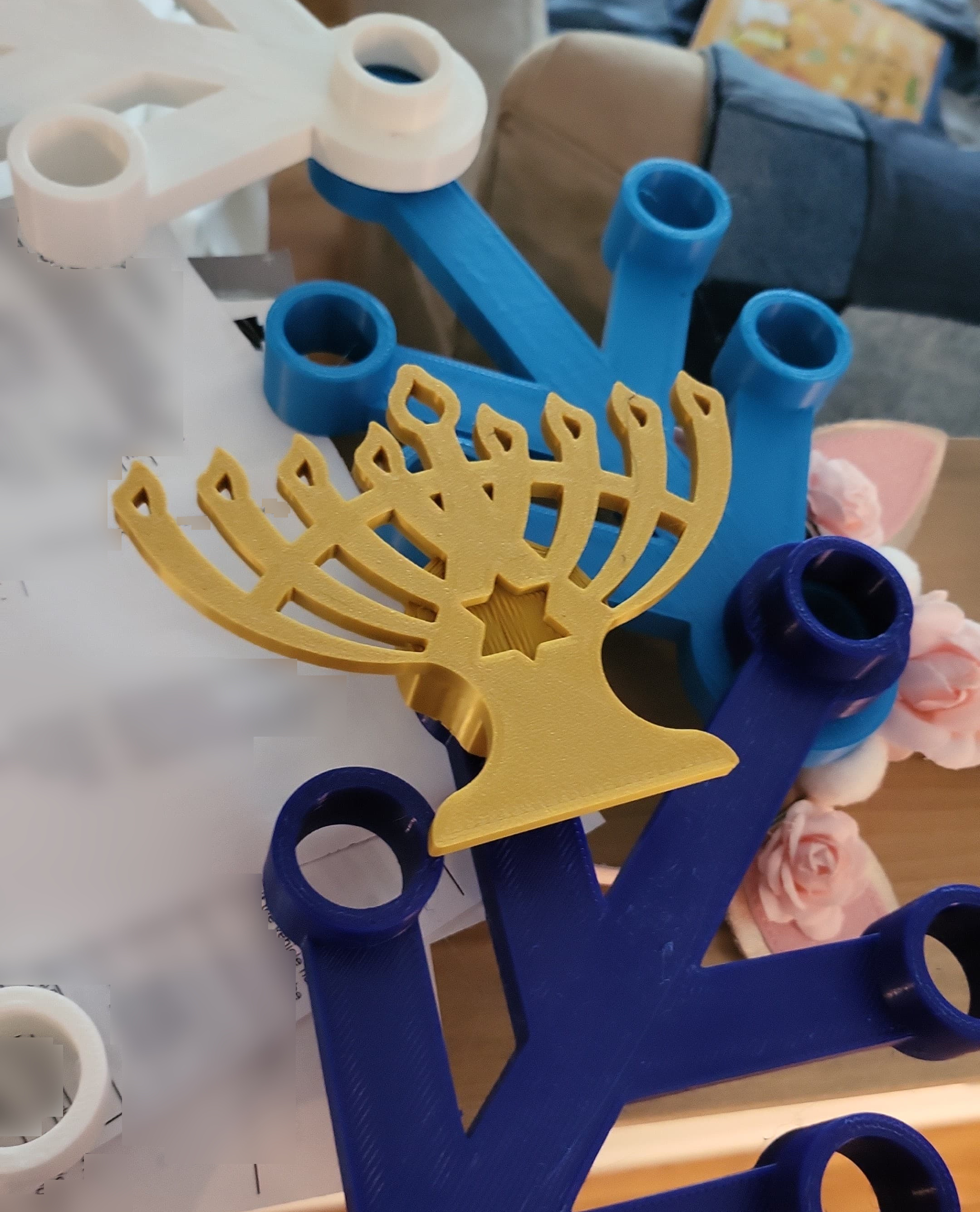 Menorah attachment for Lego wreath by gyscos | Download free STL model ...
