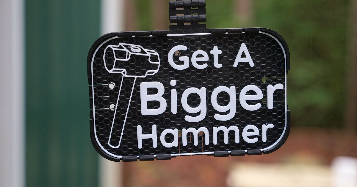 Bigger Hammer sign by h2odragon | Download free STL model | Printables.com
