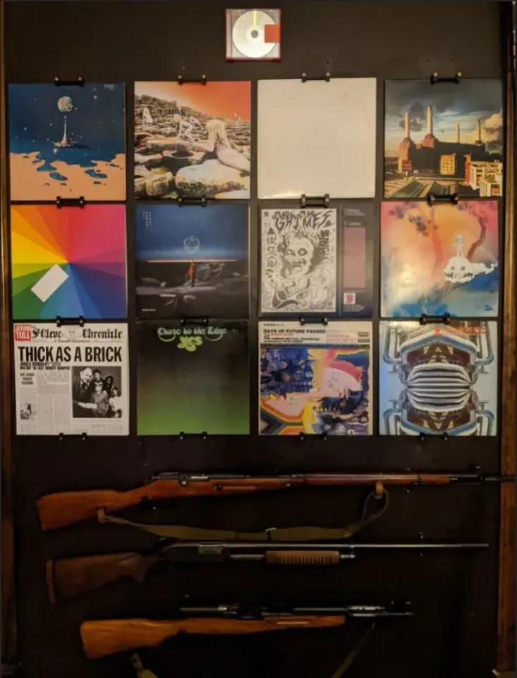 Vinyl Record Wall Display
