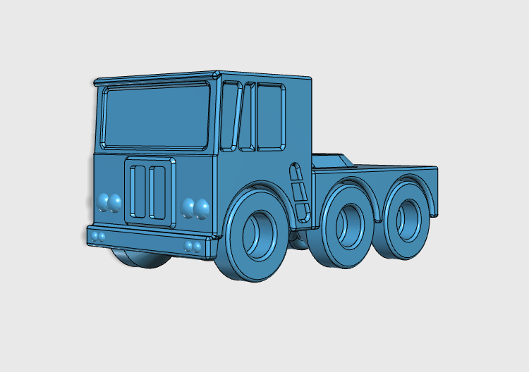 Semi CabOver V2 by BuildersMark | Download free STL model | Printables.com