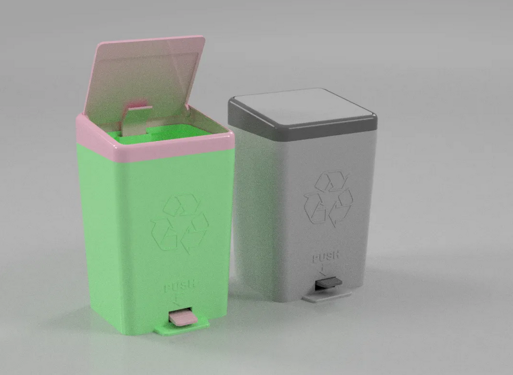 Trash Bin Automatic! Uni scale! Push and Open! by Vajcner | Download ...