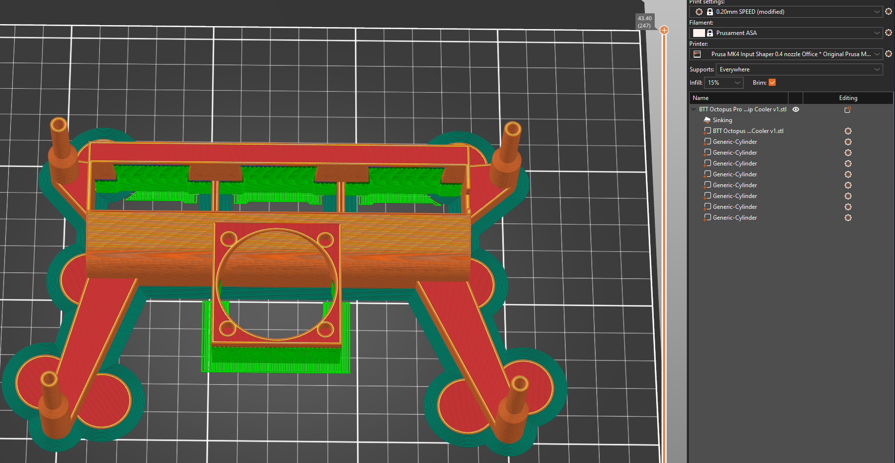 Octopus Pro DIN Rail Fan Mount by NickiDotDK | Download free STL model ...