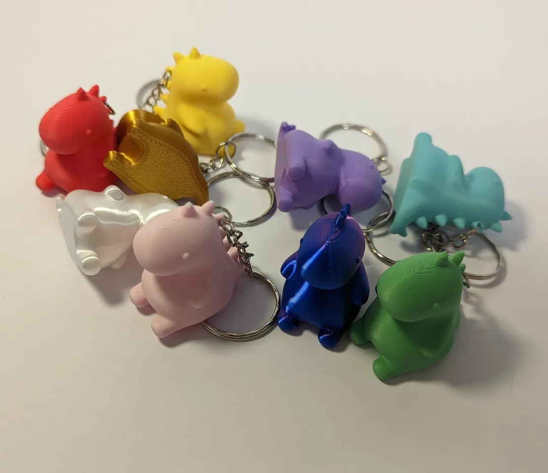 Chubby Dinosaur Keyring by CosmicNimbus | Download free STL model ...
