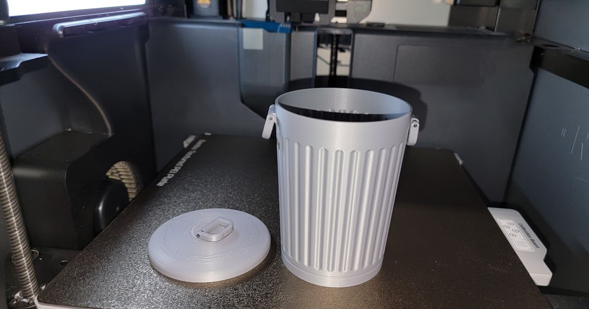 "Metal" Trash Can Model by Angrysquirrel | Download free STL model ...