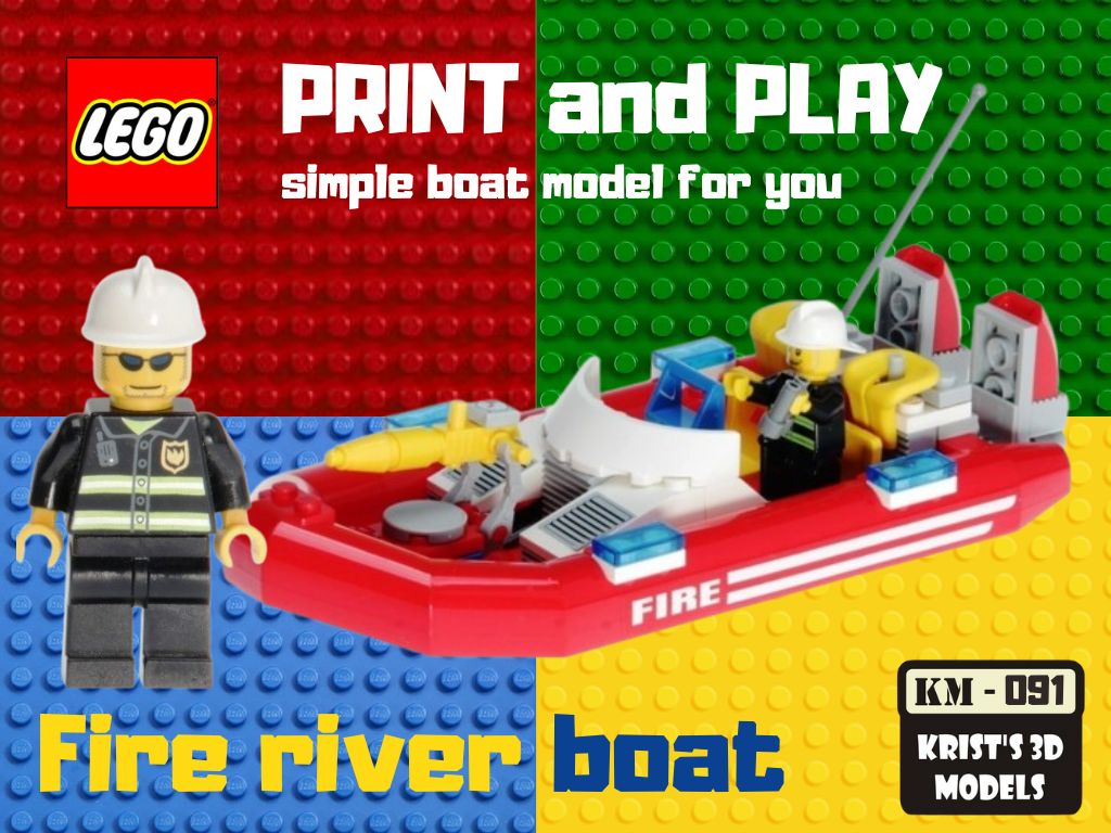 LEGO RIVER FIRE BOAT by Mgr. Pavel Krist | Download free STL model ...