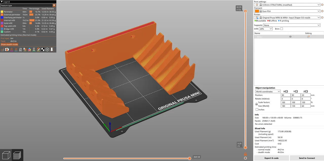 Badminton Racket Holder for Prusa MINI by Rahul | Download free STL ...