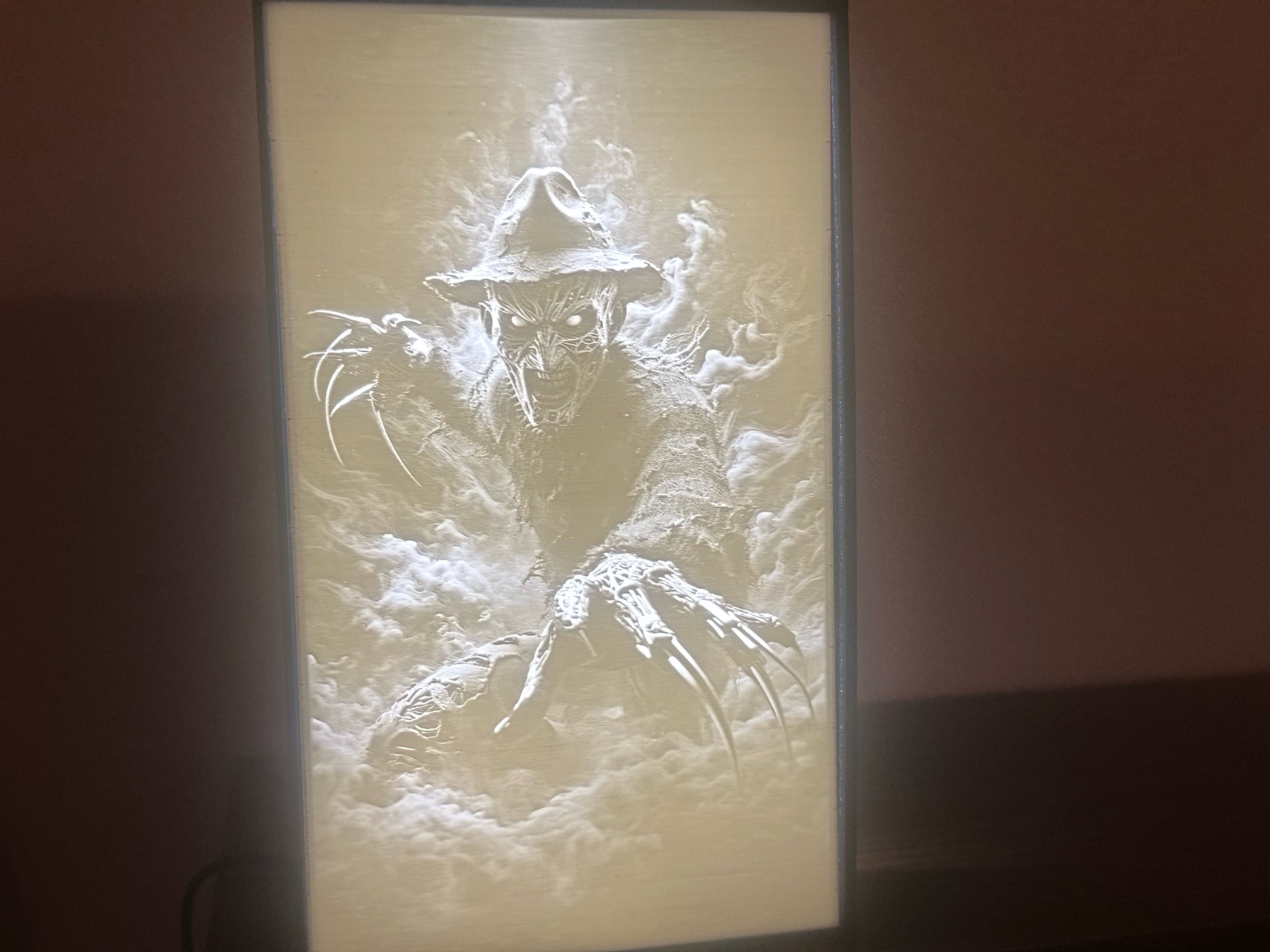 Freddy Kruger nightmare lithophane lightbox por OTL3Dprinting ...