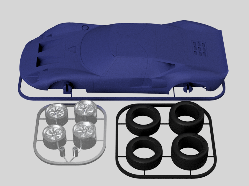 Ford GT 40 (Le Mans) Kit Card (1:24 scale) by The Kit Card Guy ...