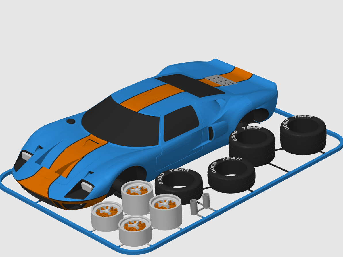 Ford GT 40 (Le Mans) Kit Card (1:24 scale) by The Kit Card Guy ...