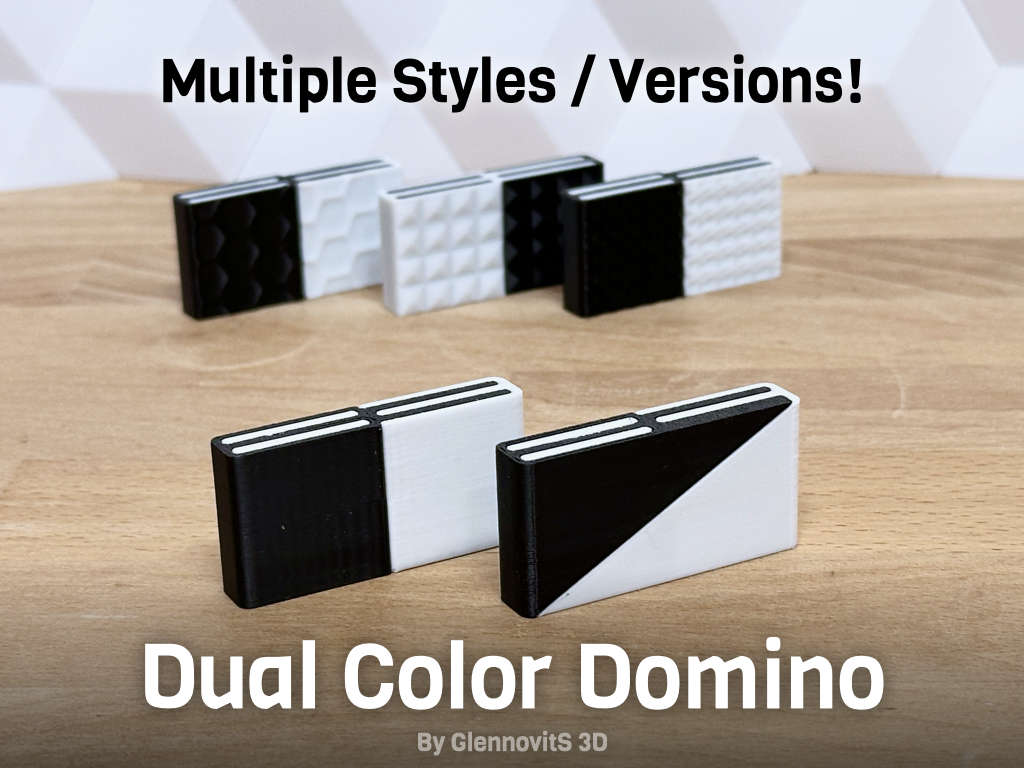Dual Color Domino (2 part single extruder multicolor game) por ...