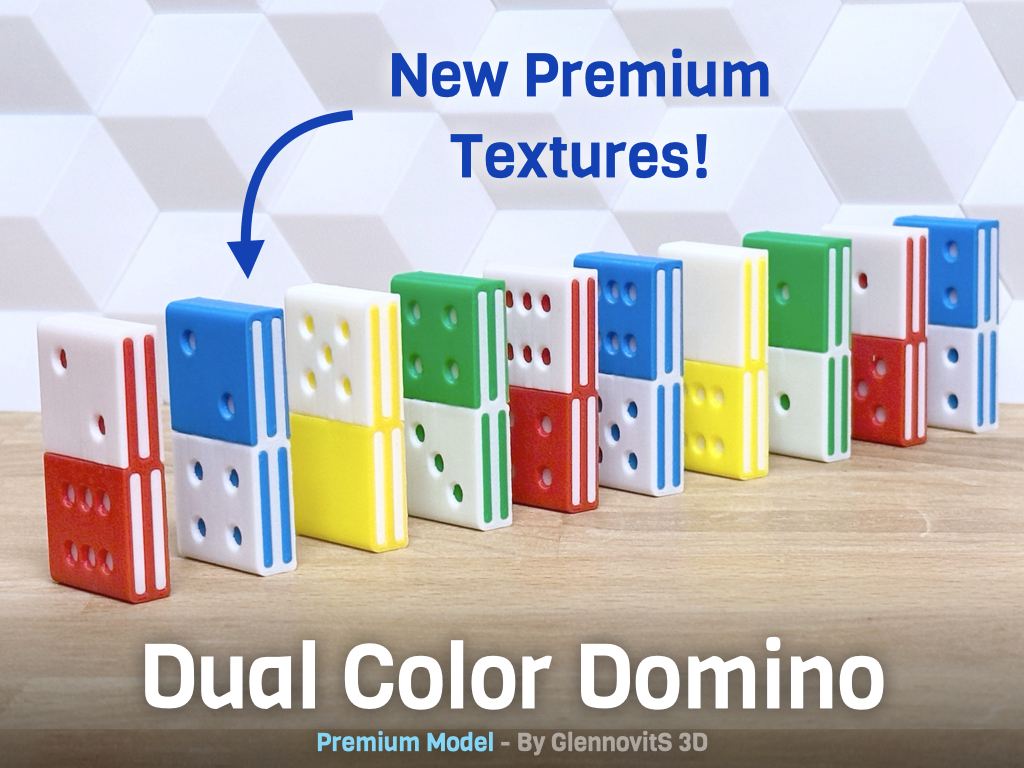 Dual Color Domino (Premium pack - 2 part single extruder multicolor ...