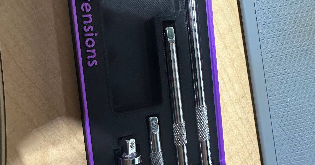 Gridfinity 1/4in extensions holder 4x2 by R Wheeler | Download free STL model | Printables.com