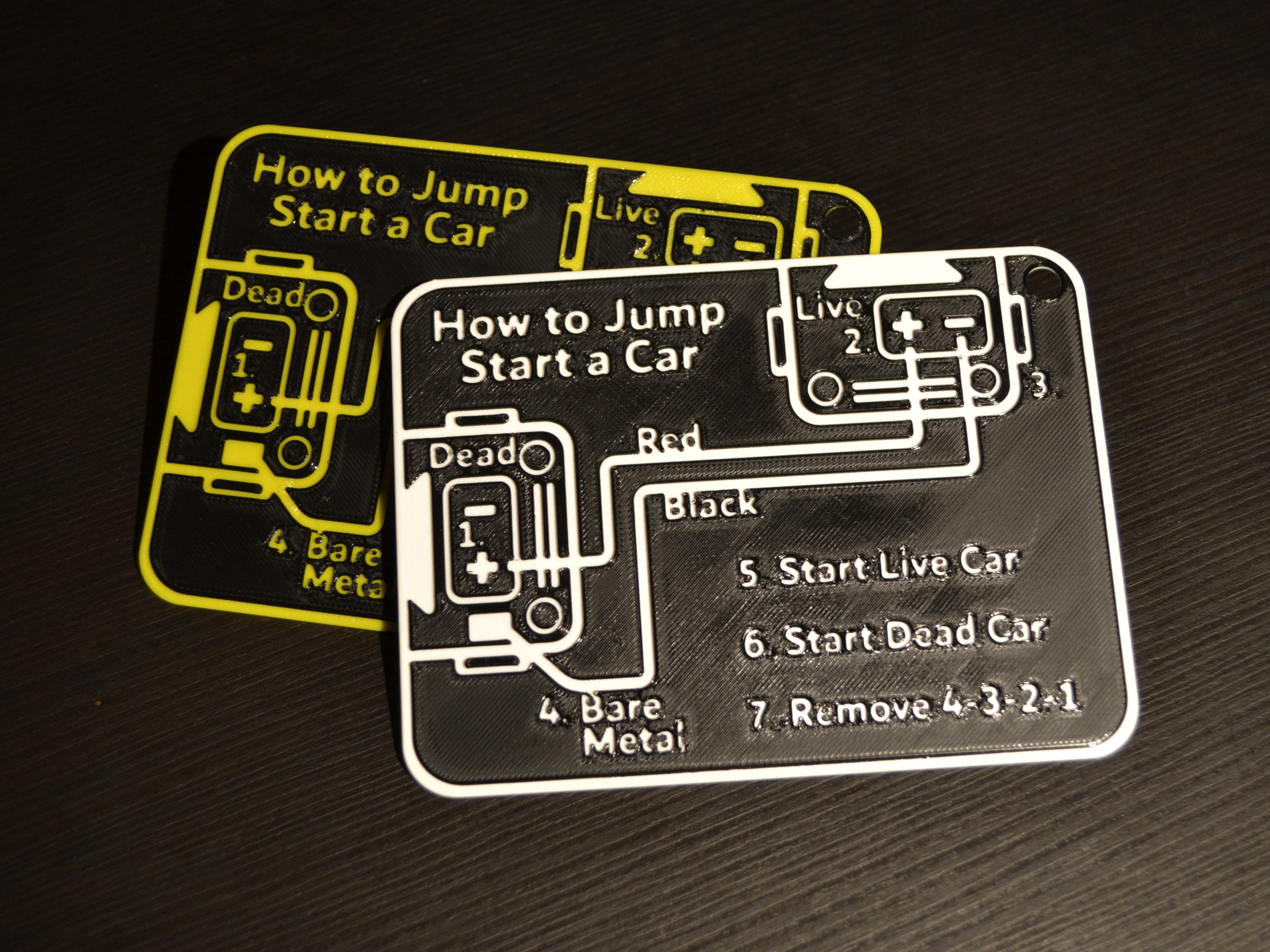 How to Jump Start a Car and Help Sign by t3dworld | Download free STL ...