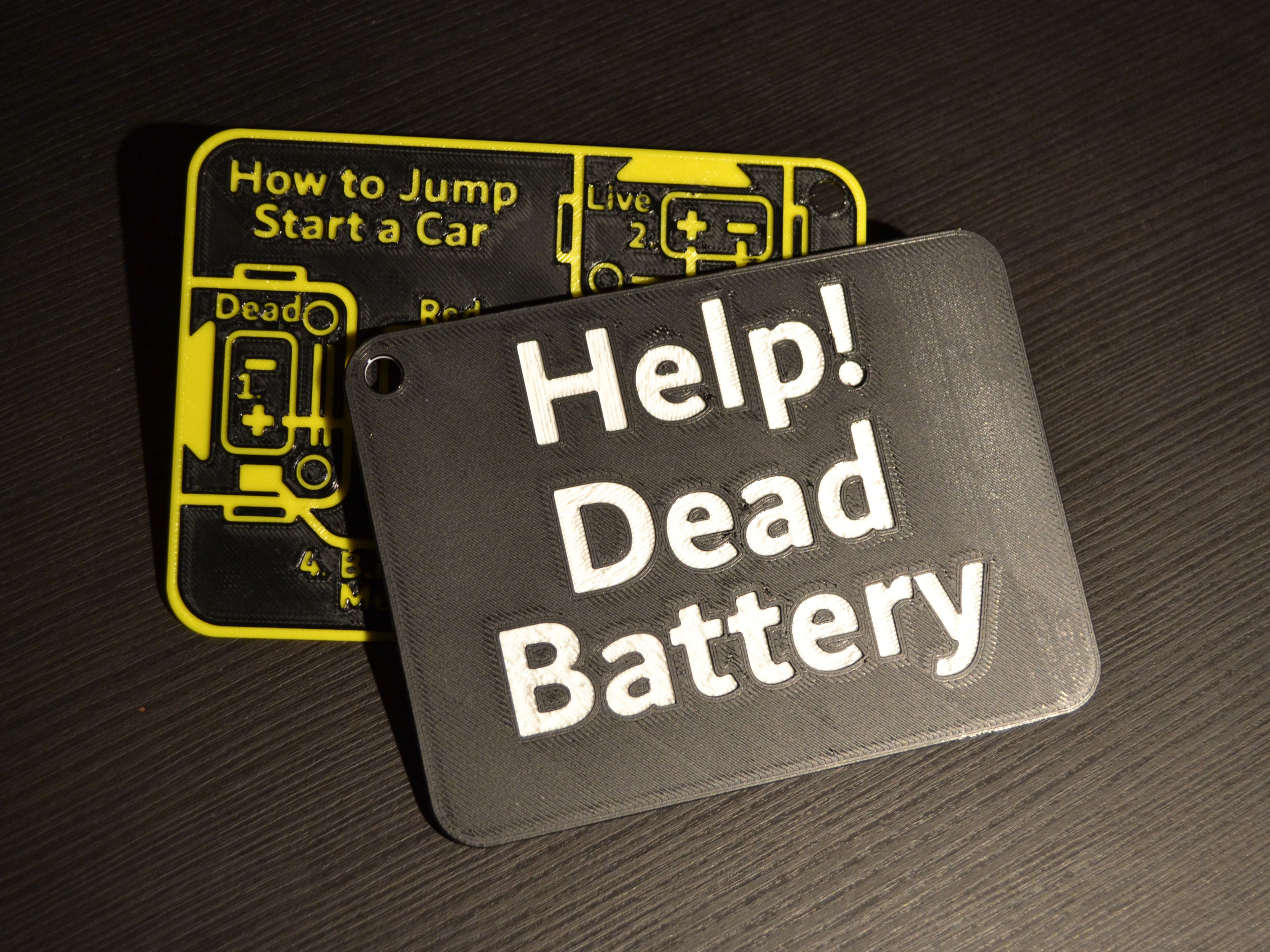 How to Jump Start a Car and Help Sign by t3dworld | Download free STL ...