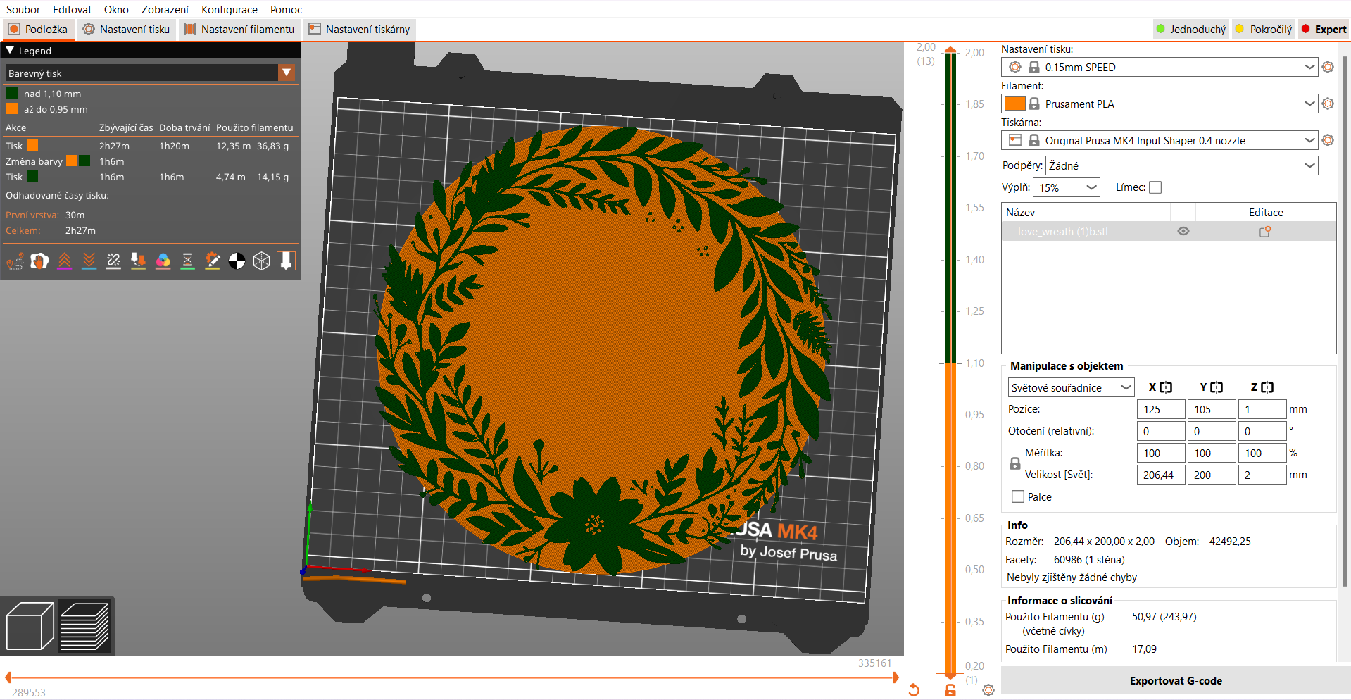 Flower love wreath by Nina Máčová | Download free STL model ...