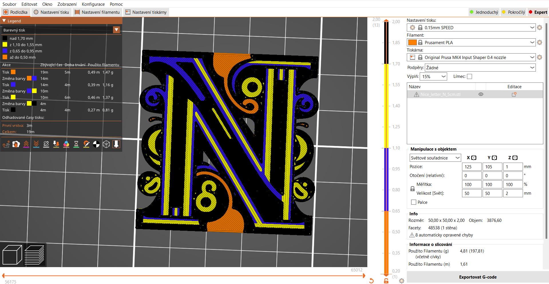Nice letter N by Nina Máčová | Download free STL model | Printables.com